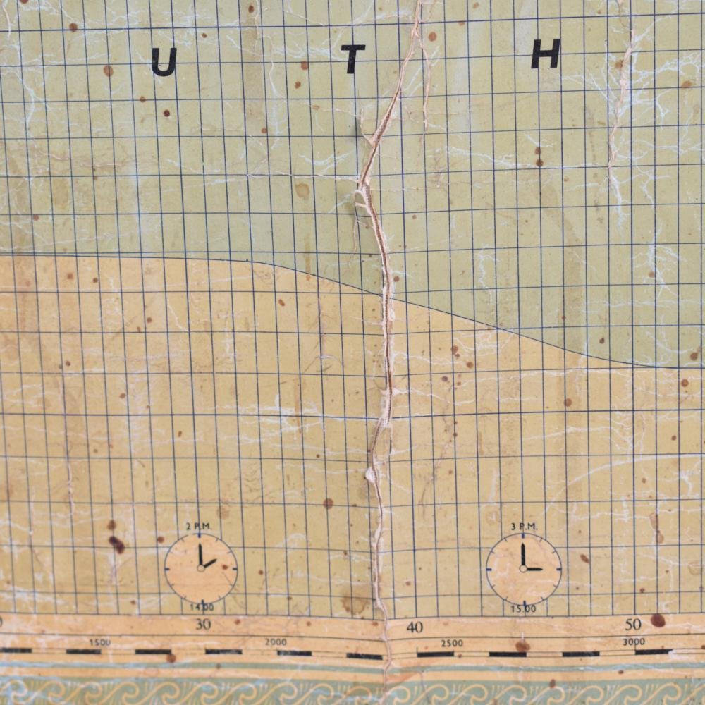 Large Vintage World Wall Map from Philips for sale at Pamono