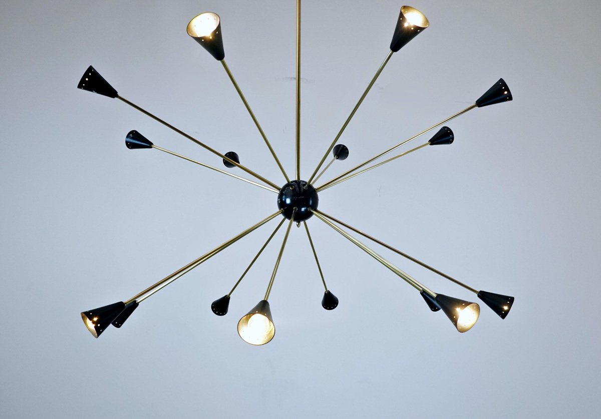 Large Sputnik Ceiling Light, 1960s for sale at Pamono