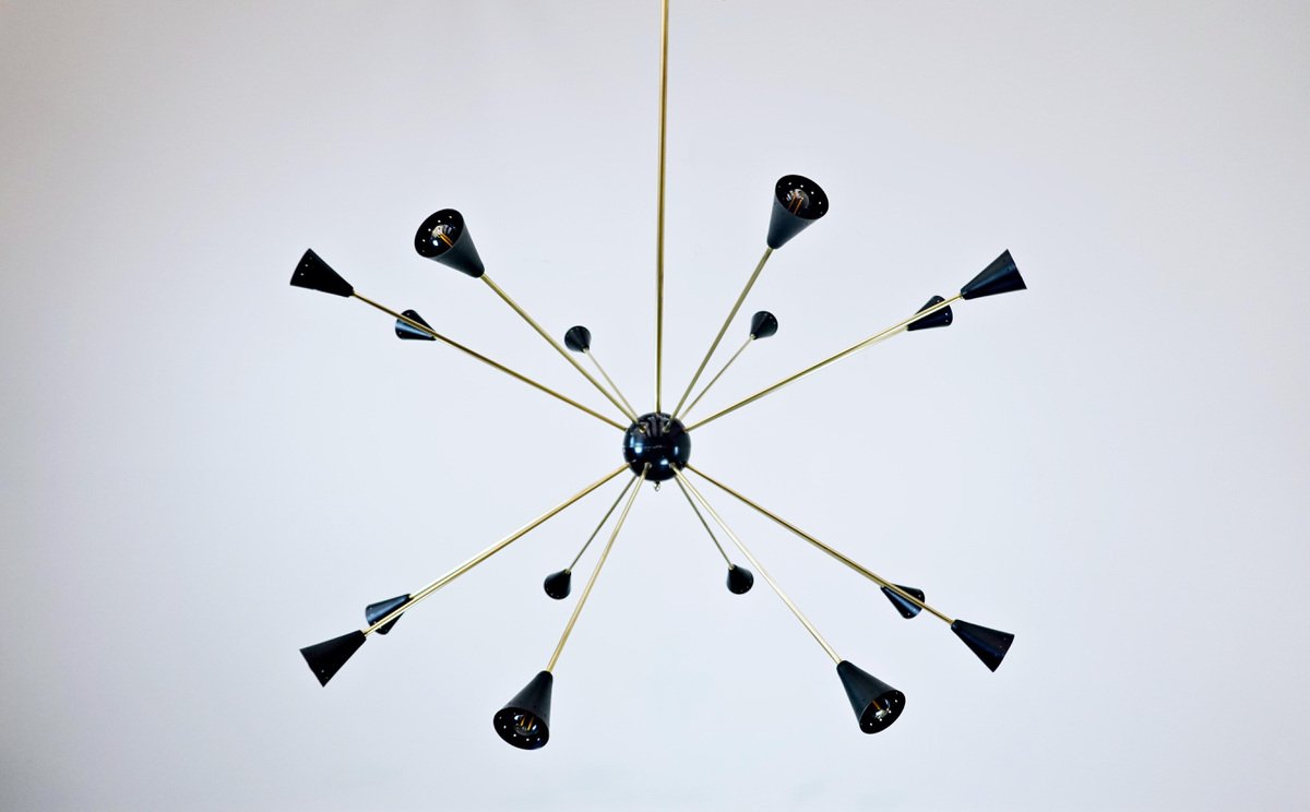 Large Sputnik Ceiling Light, 1960s for sale at Pamono