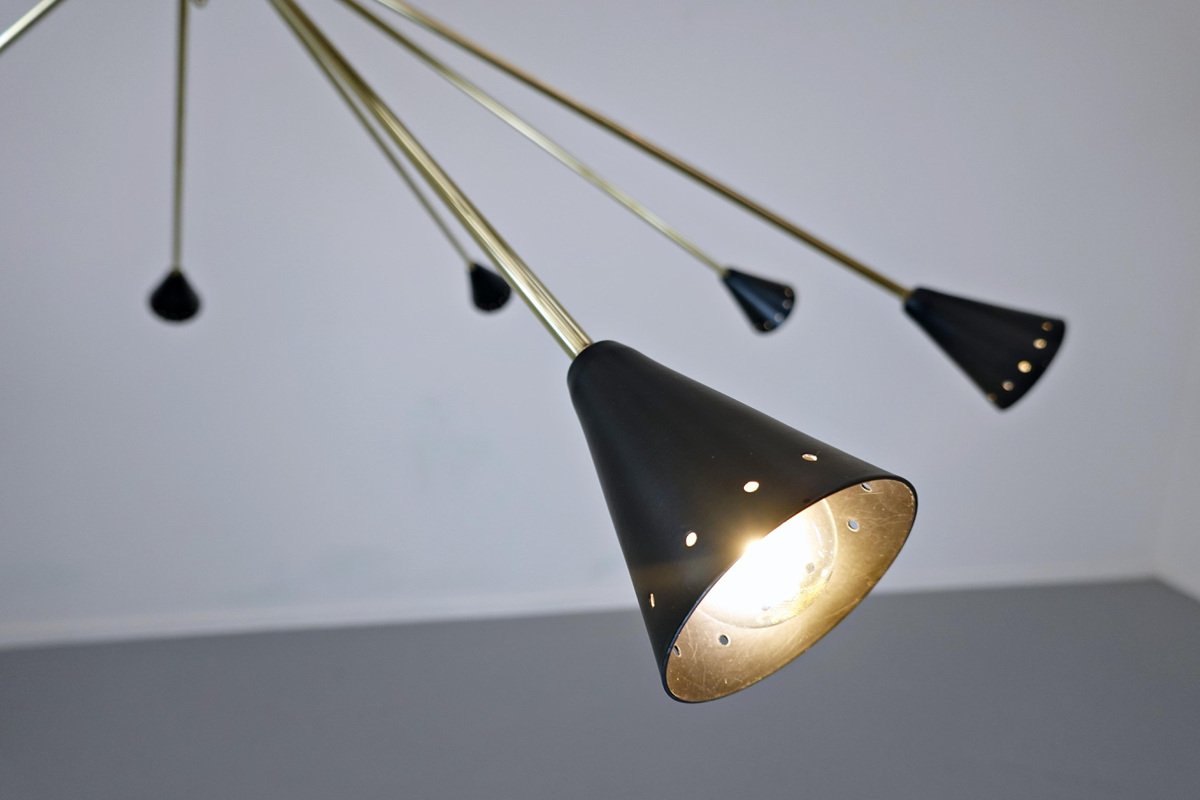 Large Sputnik Ceiling Light, 1960s for sale at Pamono