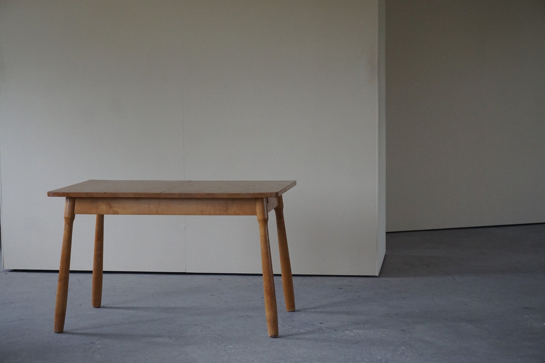Danish Desk or Extendable Dining Table in Birch by Philip Arctander ...