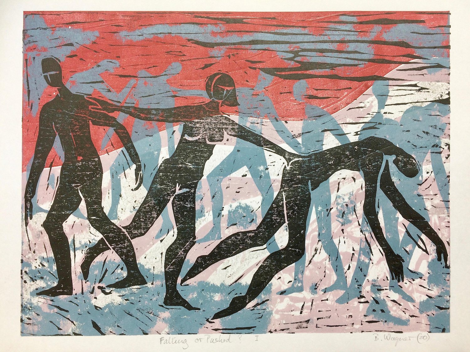 Falling or Pushed?, Contemporary Limited Edition Print on Japanese ...