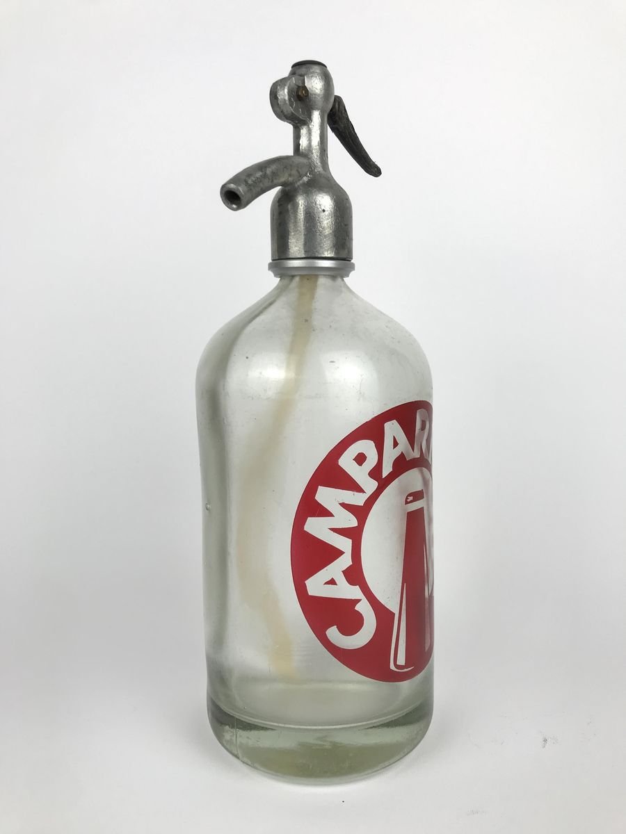 Italian Campari Seltzer or Soda Bottle, 1950s for sale at Pamono