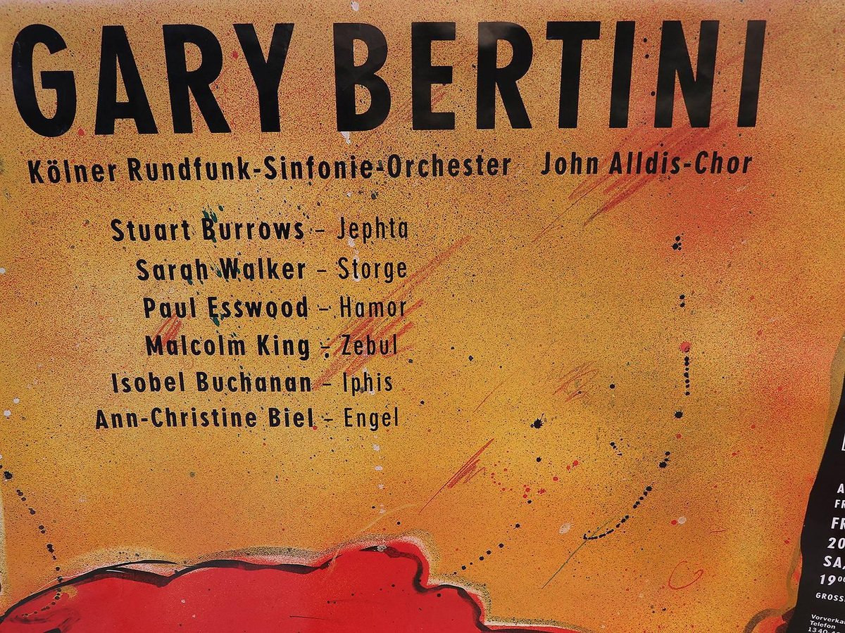 Gary Bertini, Jephta, Konzertplakat, 1985, Alte Oper Frankfurt, Deutschland bei Pamono kaufen
