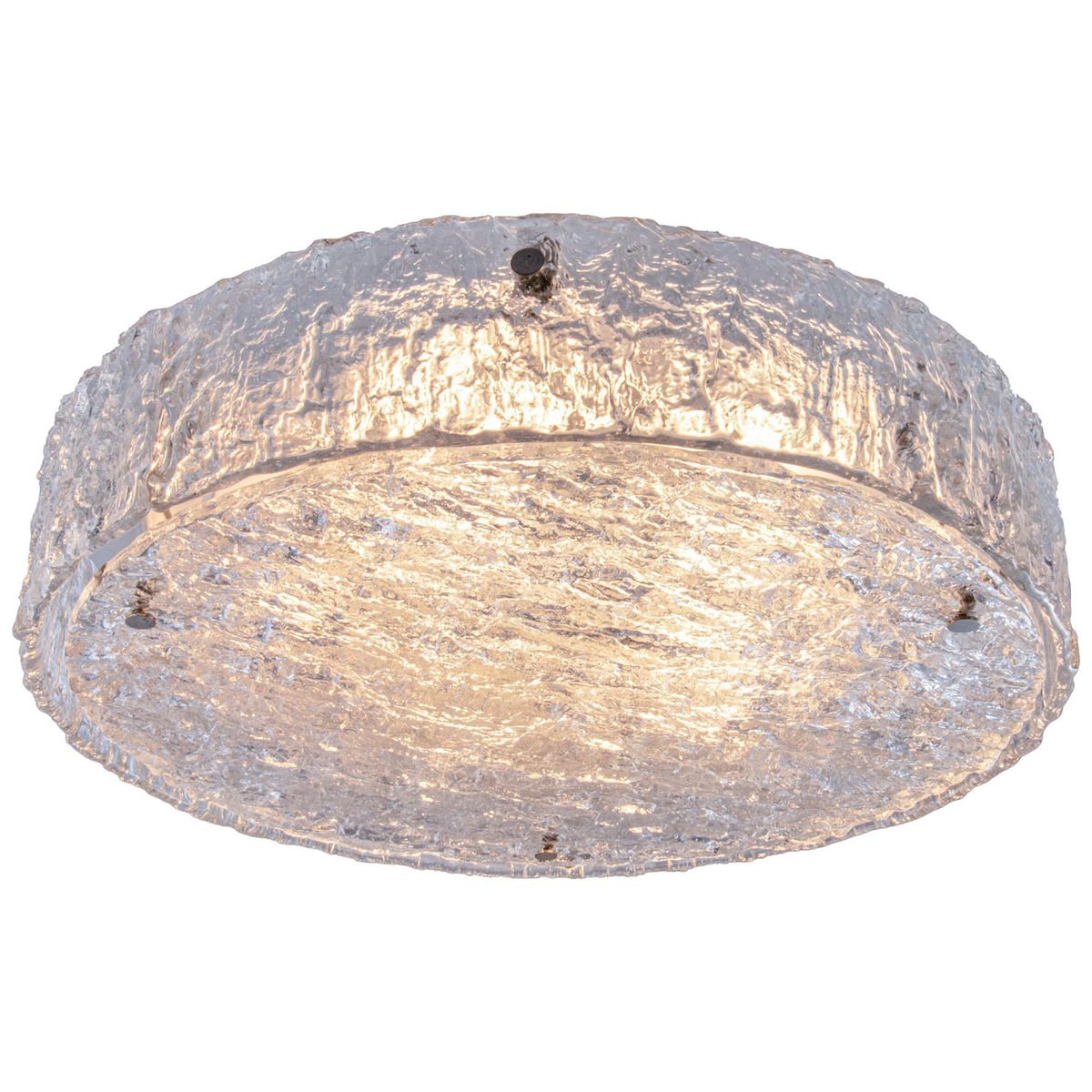 Extra Large Flush Mount in Murano Glass from Kaiser, Germany, 1960s for ...
