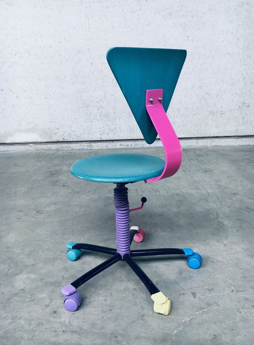 Colorful Desk Chair, 1980s for sale at Pamono