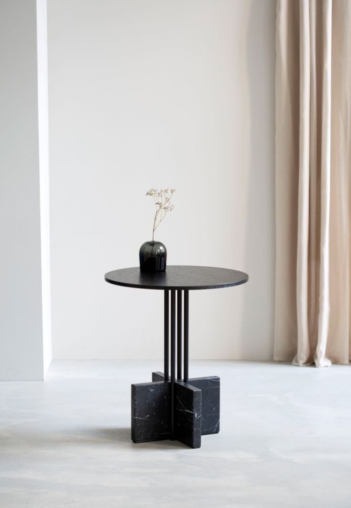 Gravity Side Table in Nero Marquina by Hanne Willmann for Favius for sale at Pamono