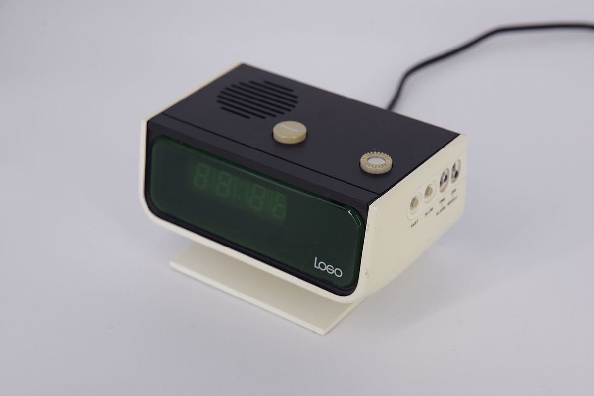 Vintage Space Age Digital Alarm Clock, 1970s for sale at Pamono