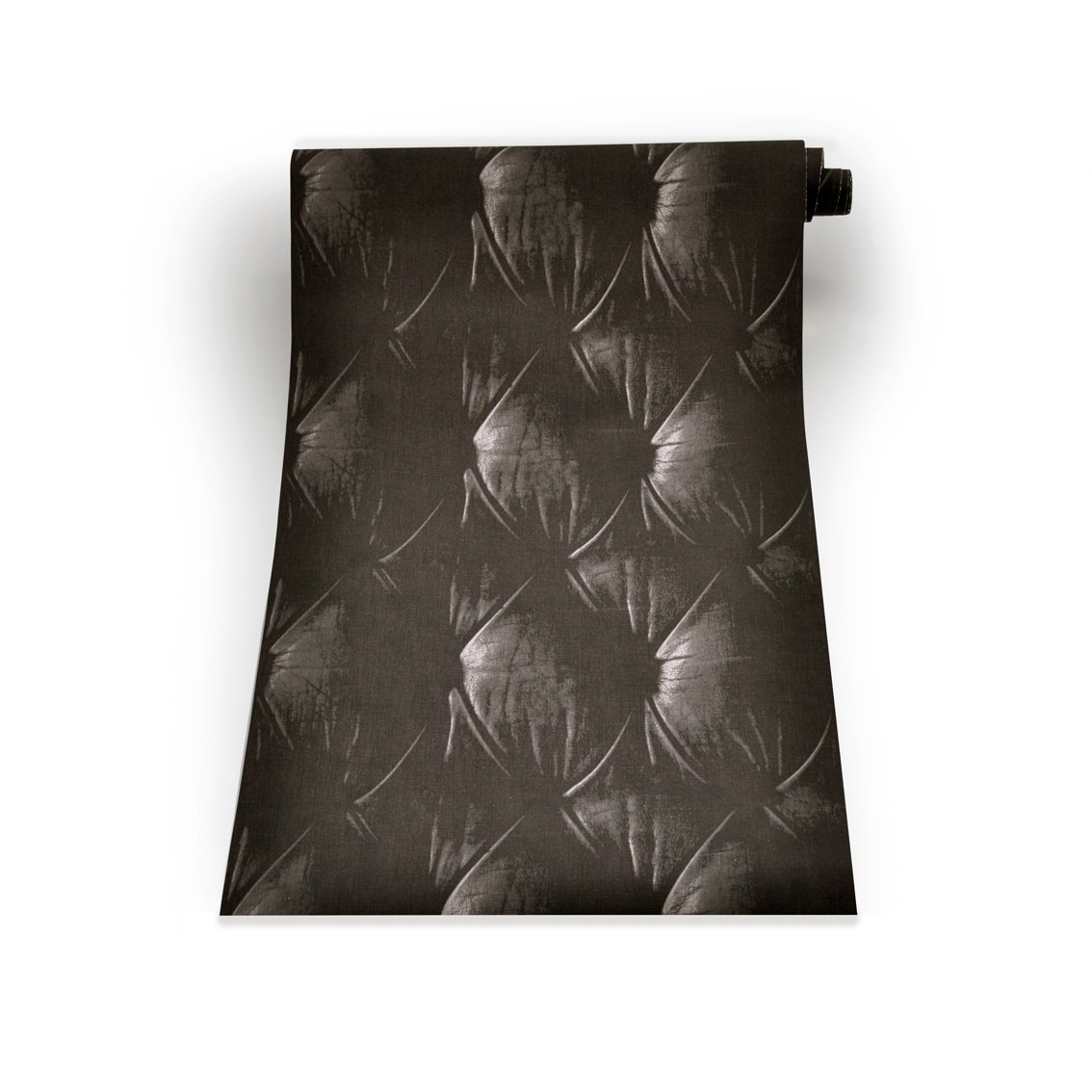 Black Chesterfield Button Back Wallpaper for sale at Pamono