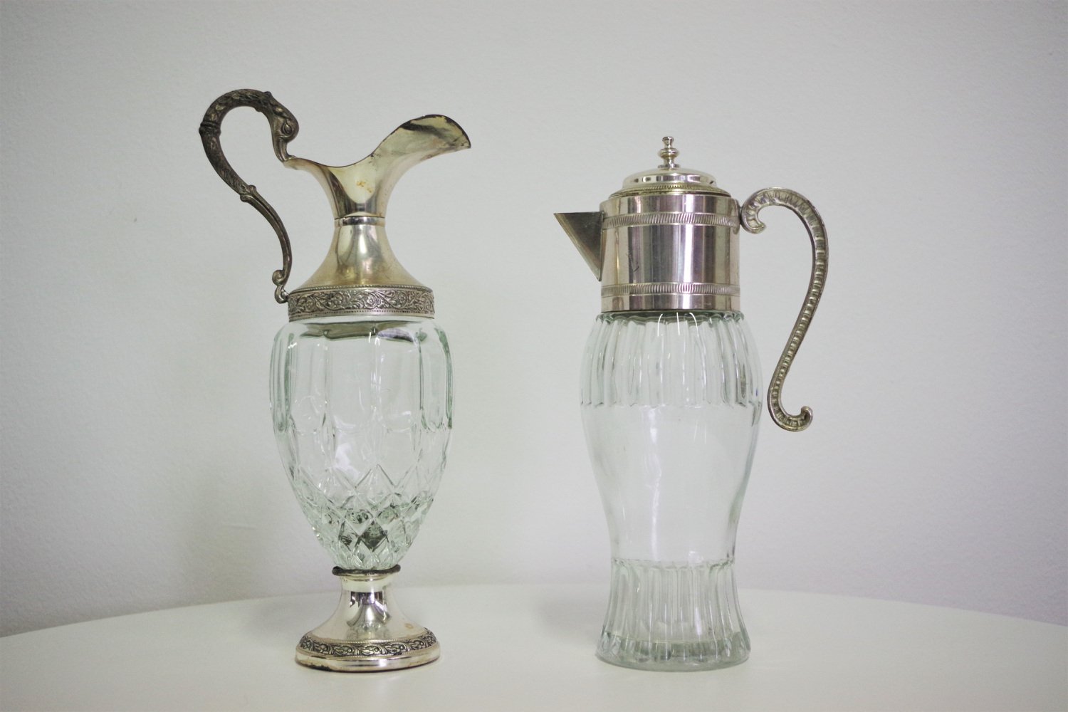Glass Jugs, 1960s, Set of 4 for sale at Pamono