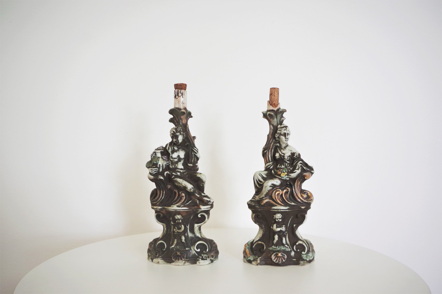 Ceramic Liquor Bottles, 1950s, Set of 2 for sale at Pamono