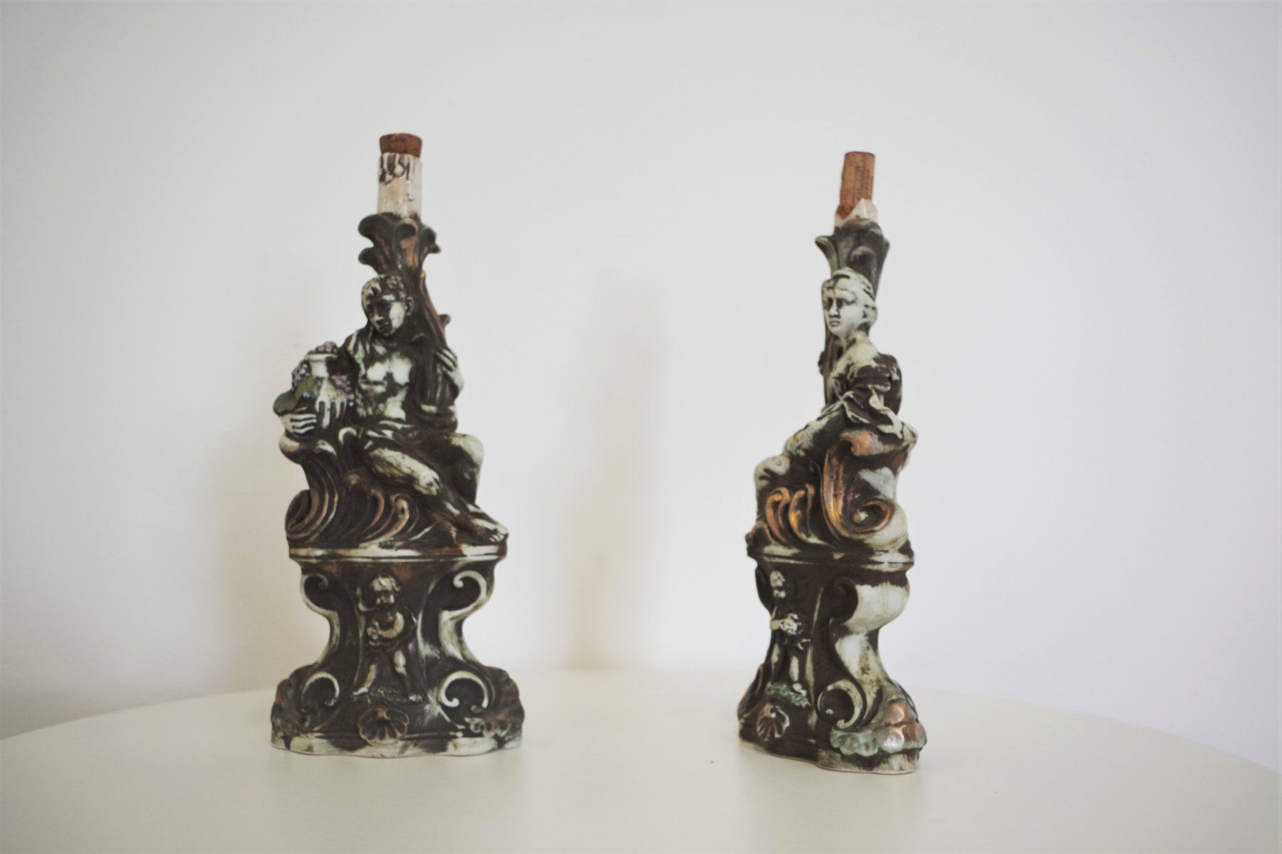 Ceramic Liquor Bottles, 1950s, Set of 2 for sale at Pamono