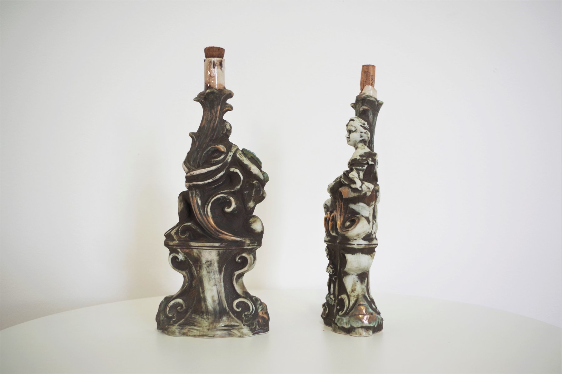 Ceramic Liquor Bottles, 1950s, Set of 2 for sale at Pamono