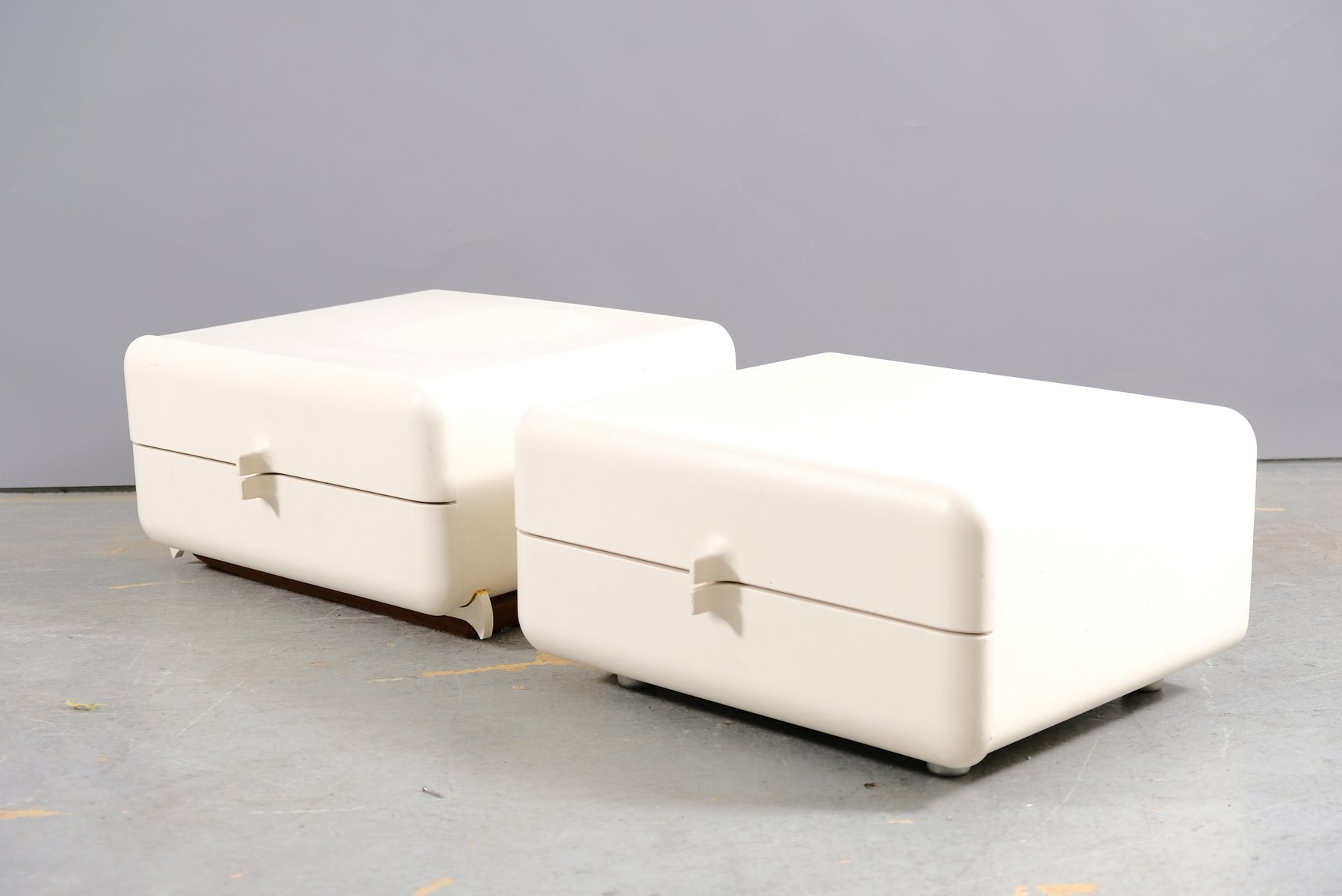 Mid-Century French Space Age White Sideboards, 1960, Set of 2 for sale ...
