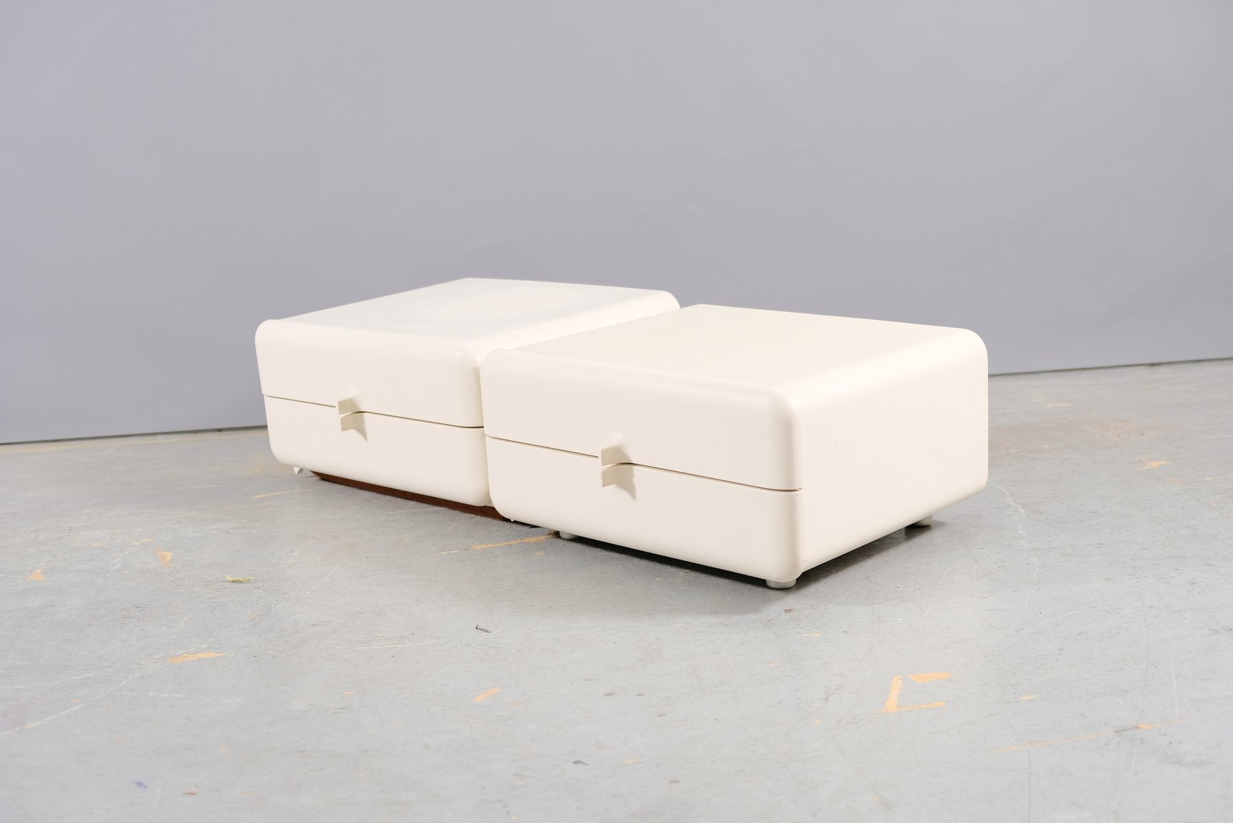 Mid-Century French Space Age White Sideboards, 1960, Set of 2 for sale ...