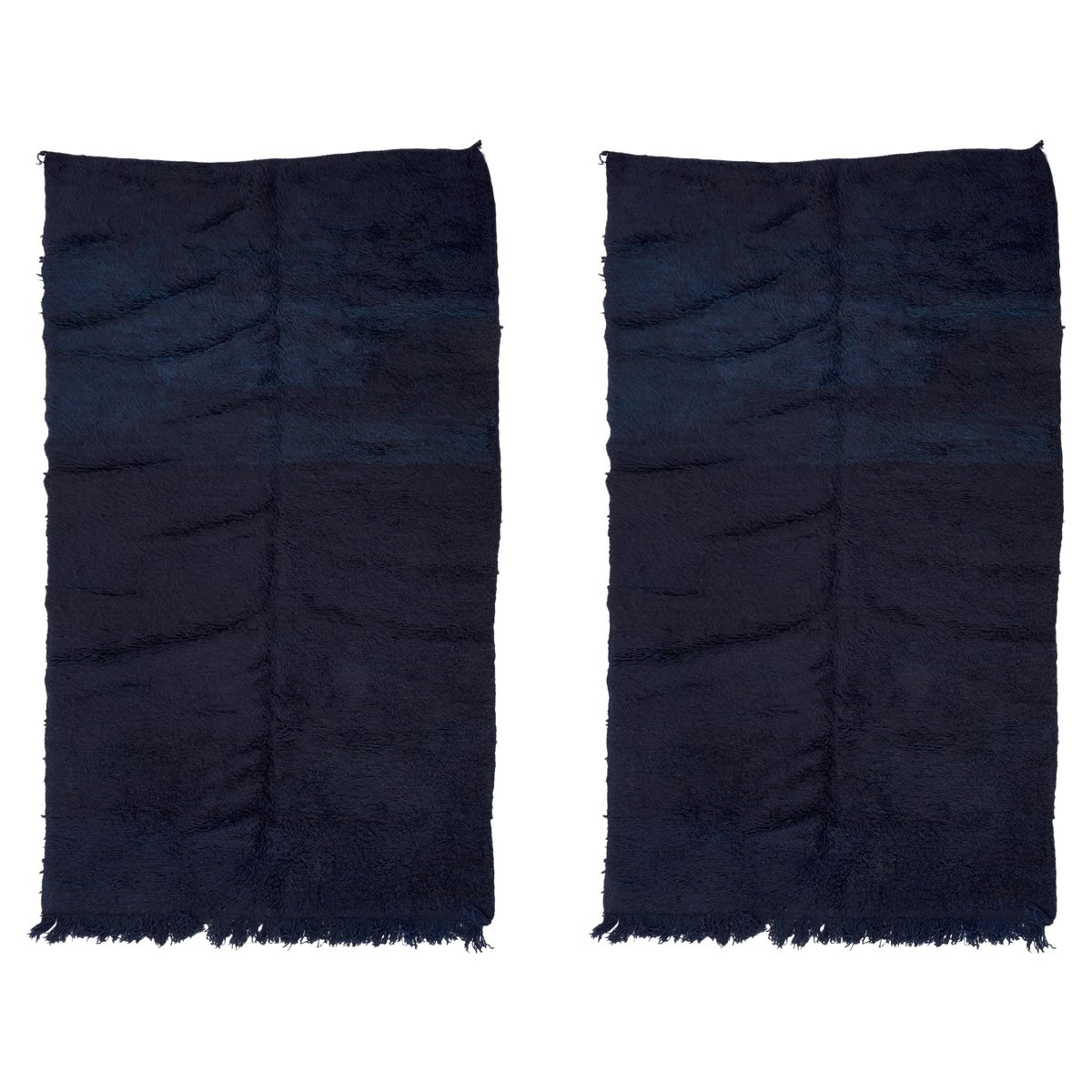 Ink-Blue Mrirt Rugs, 20th Century, Set of 2 for sale at Pamono