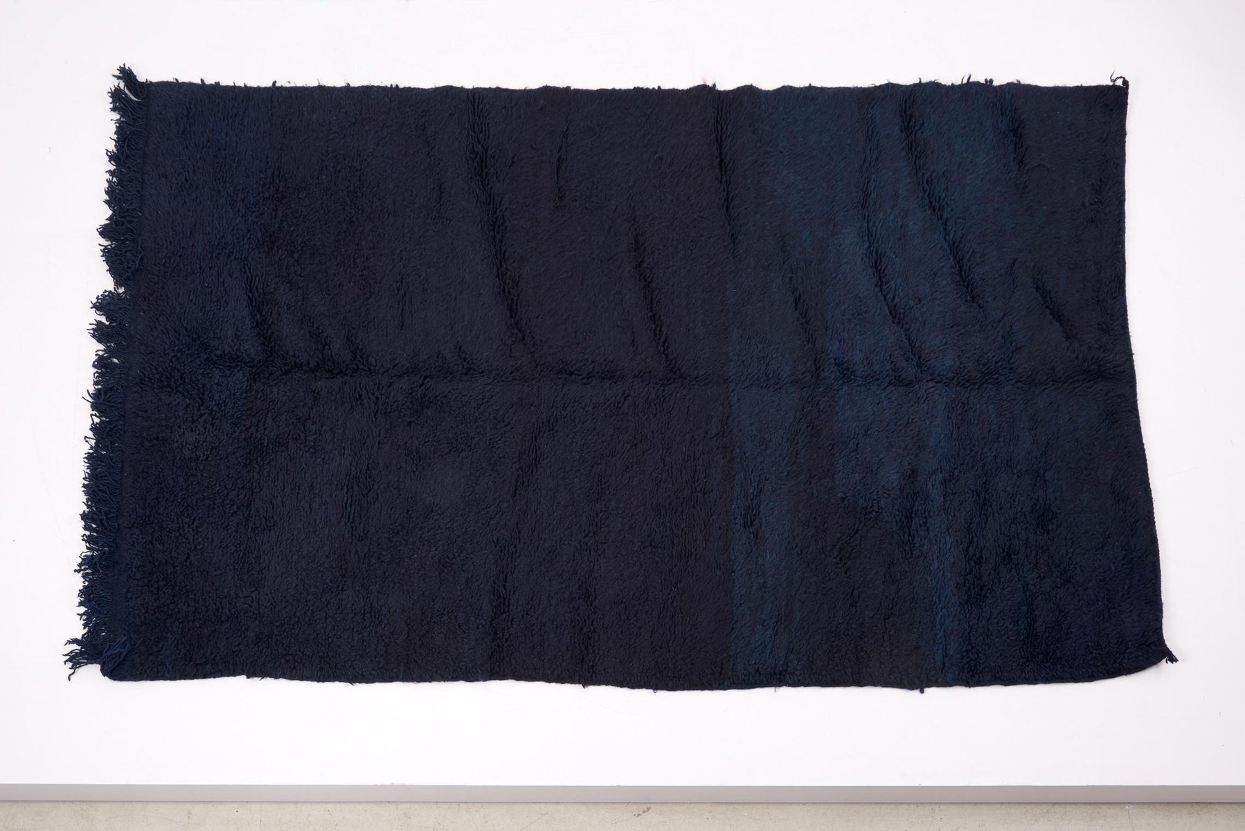 Ink-Blue Mrirt Rugs, 20th Century, Set of 2 for sale at Pamono