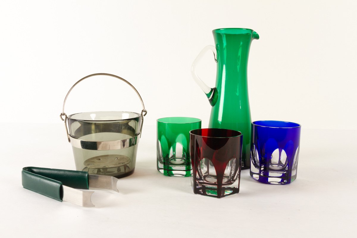 Vintage Swedish Glassware by Sven Palmqvist for Orrefors, 1960s, Set of ...