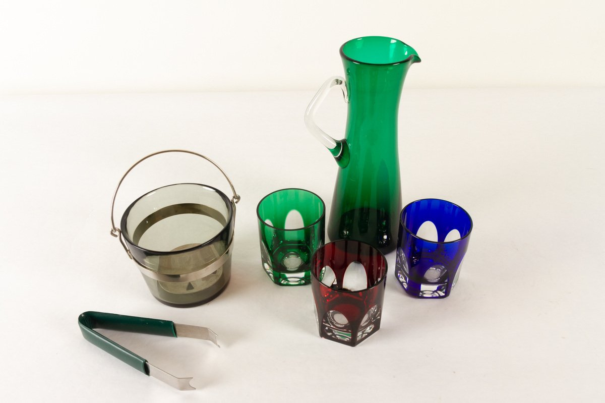 Vintage Swedish Glassware by Sven Palmqvist for Orrefors, 1960s, Set of ...