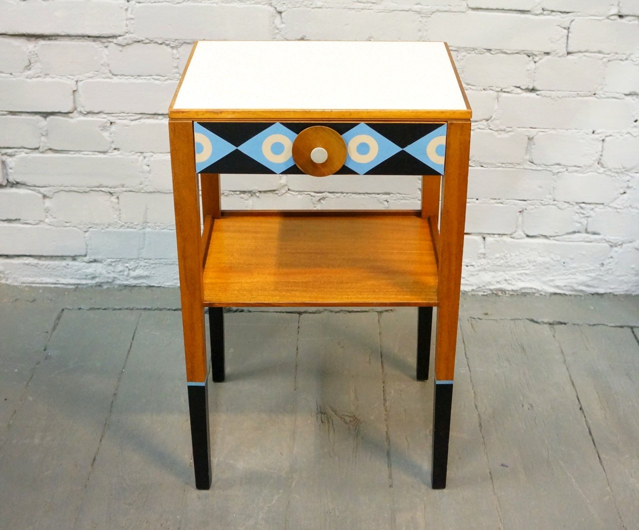 Vintage Side Table with Drawer & Telephone Shelf, 1960s for sale at Pamono