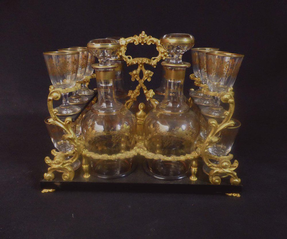 Mobile bar antico in legno, Francia in vendita su Pamono