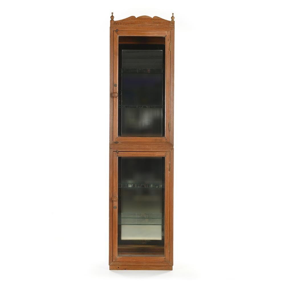 Large Wooden Display Case with Mirror for sale at Pamono