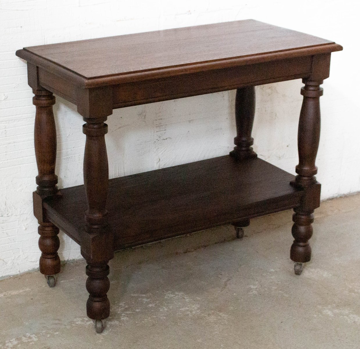 Mid-Century French Console or Wheeled Hallway Table for sale at Pamono