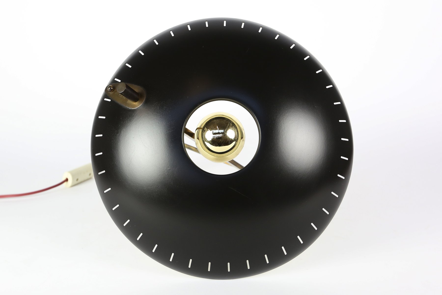 Model Z Lamp in Brass and Black Metal by Louis Kalff for Philips, 1950s ...