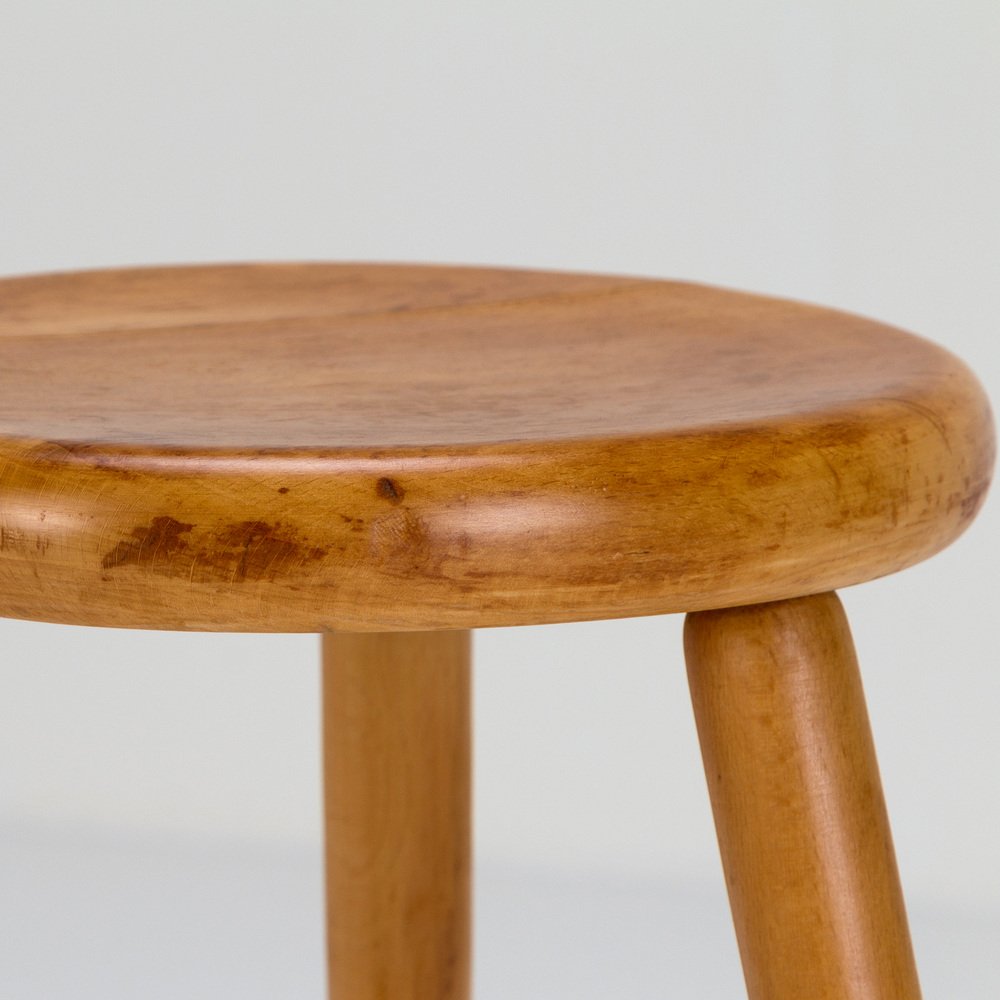 Round Tripod Milking Stool, Denmark, 1960s for sale at Pamono