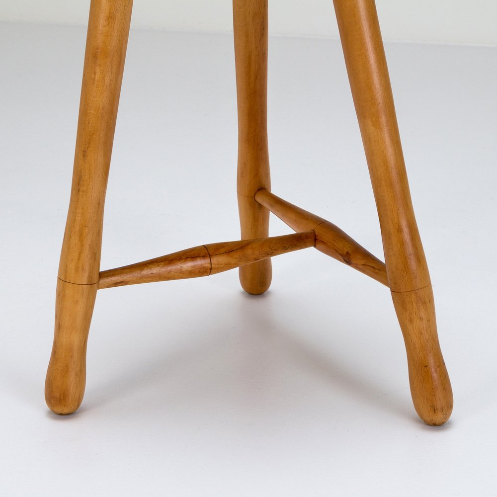 Round Tripod Milking Stool, Denmark, 1960s for sale at Pamono