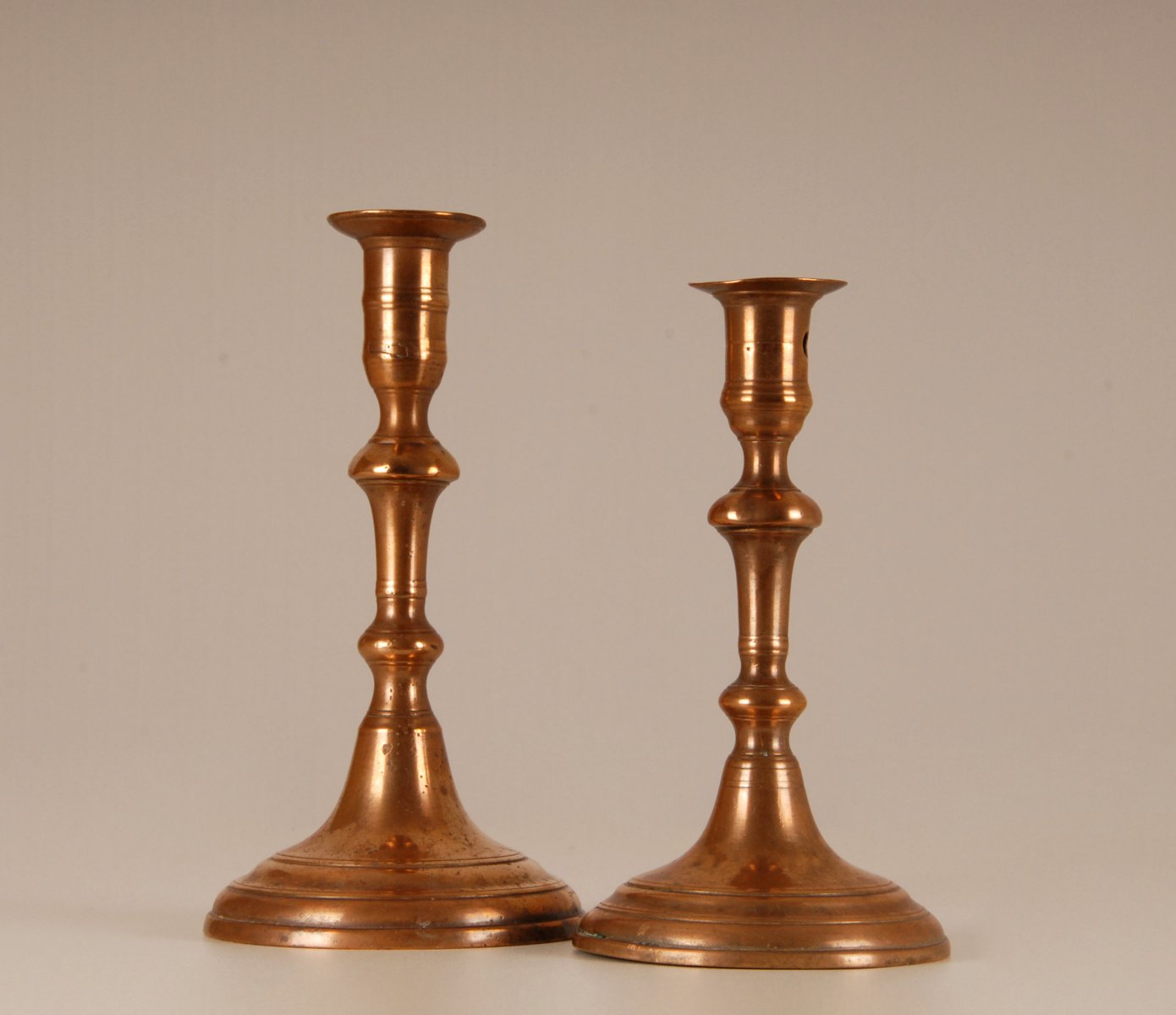18th Century Candlestick Vases with Bell Nozzle and Stepped Base, Set ...