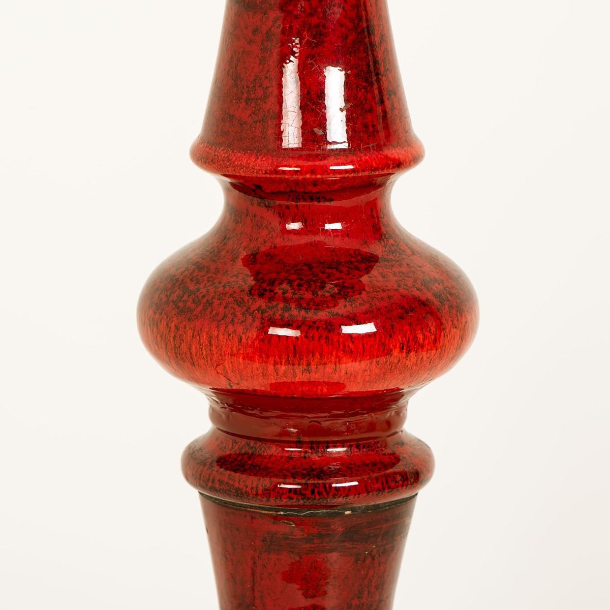 Grand Lampadaire en Céramique avec Abat-jour en Soie sur-Mesure par ...