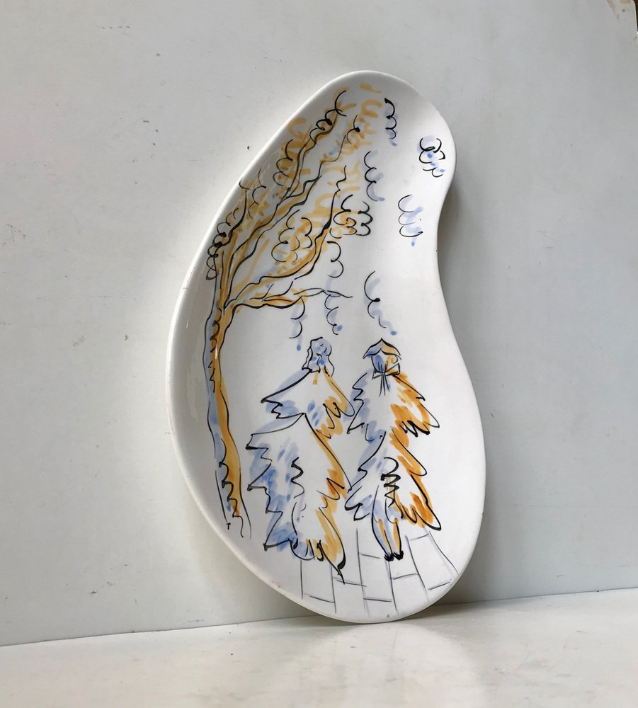 Vintage Italian Ceramic Dish or Art Object, 1950s for sale at Pamono