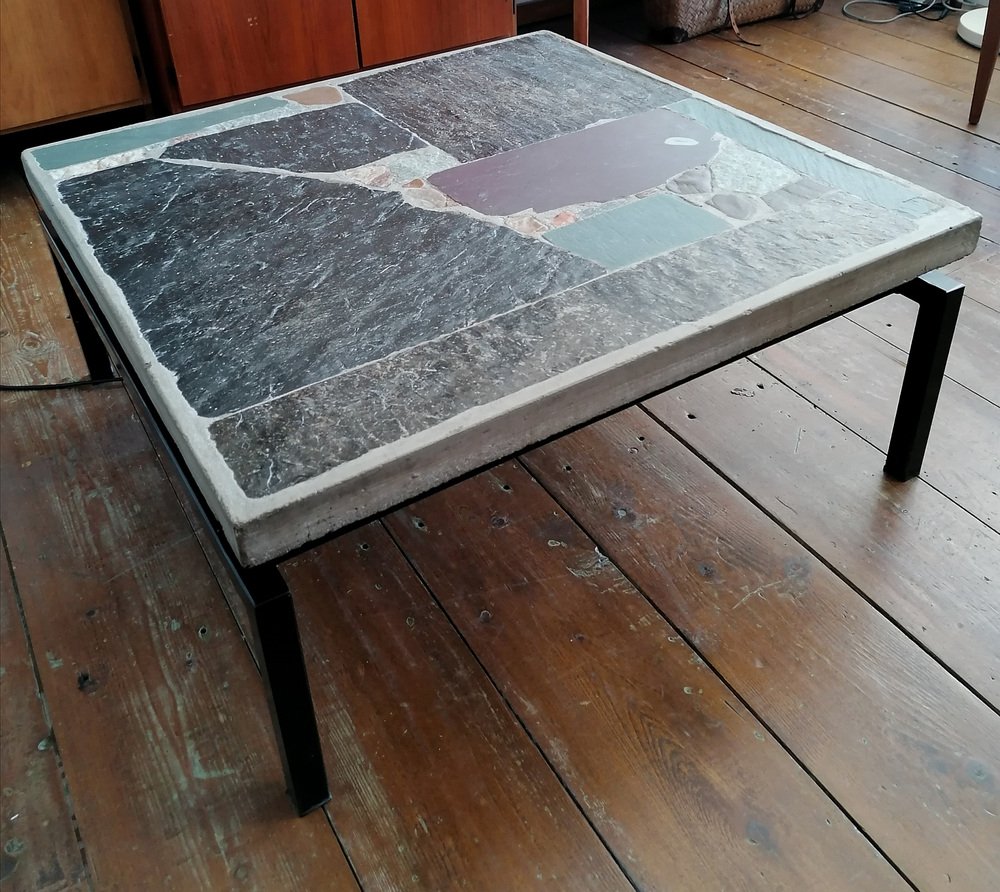 Dutch Brutalist Coffee Table by Paul Kingma for sale at Pamono