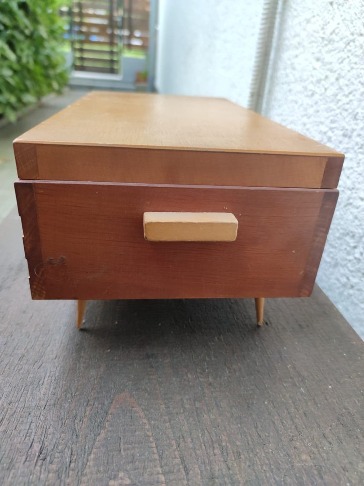 Vintage Wooden Sewing Chest, 1970s for sale at Pamono