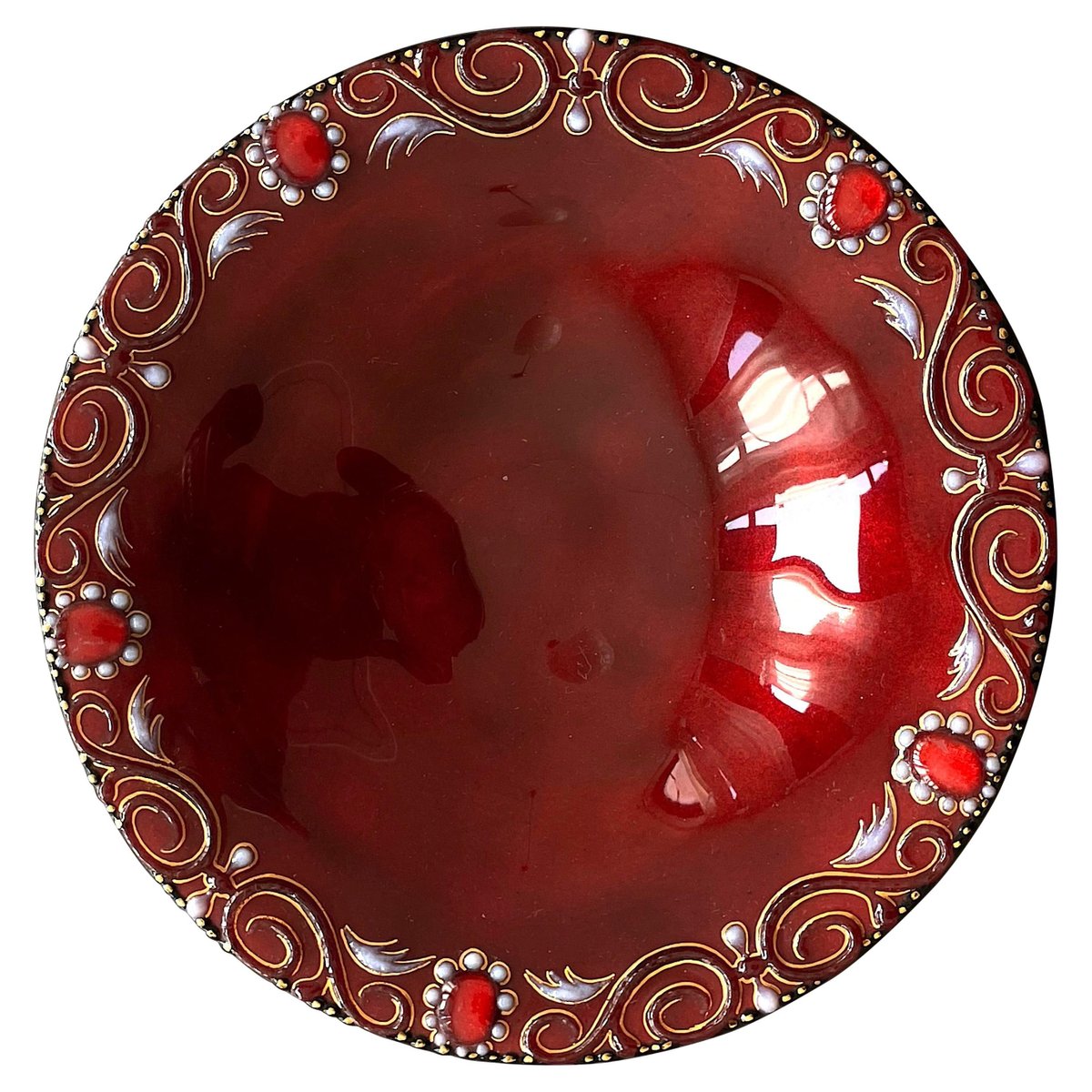 French Limoges Enamel Centerpiece, 1960s for sale at Pamono