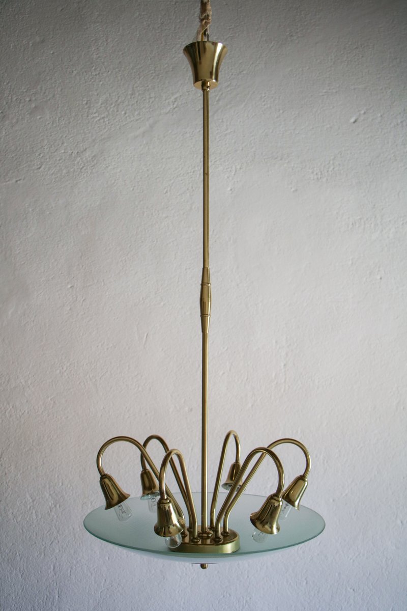 Italian Disc Ceiling Lamp Attributed to Pietro Chiesa, 1950s for sale ...
