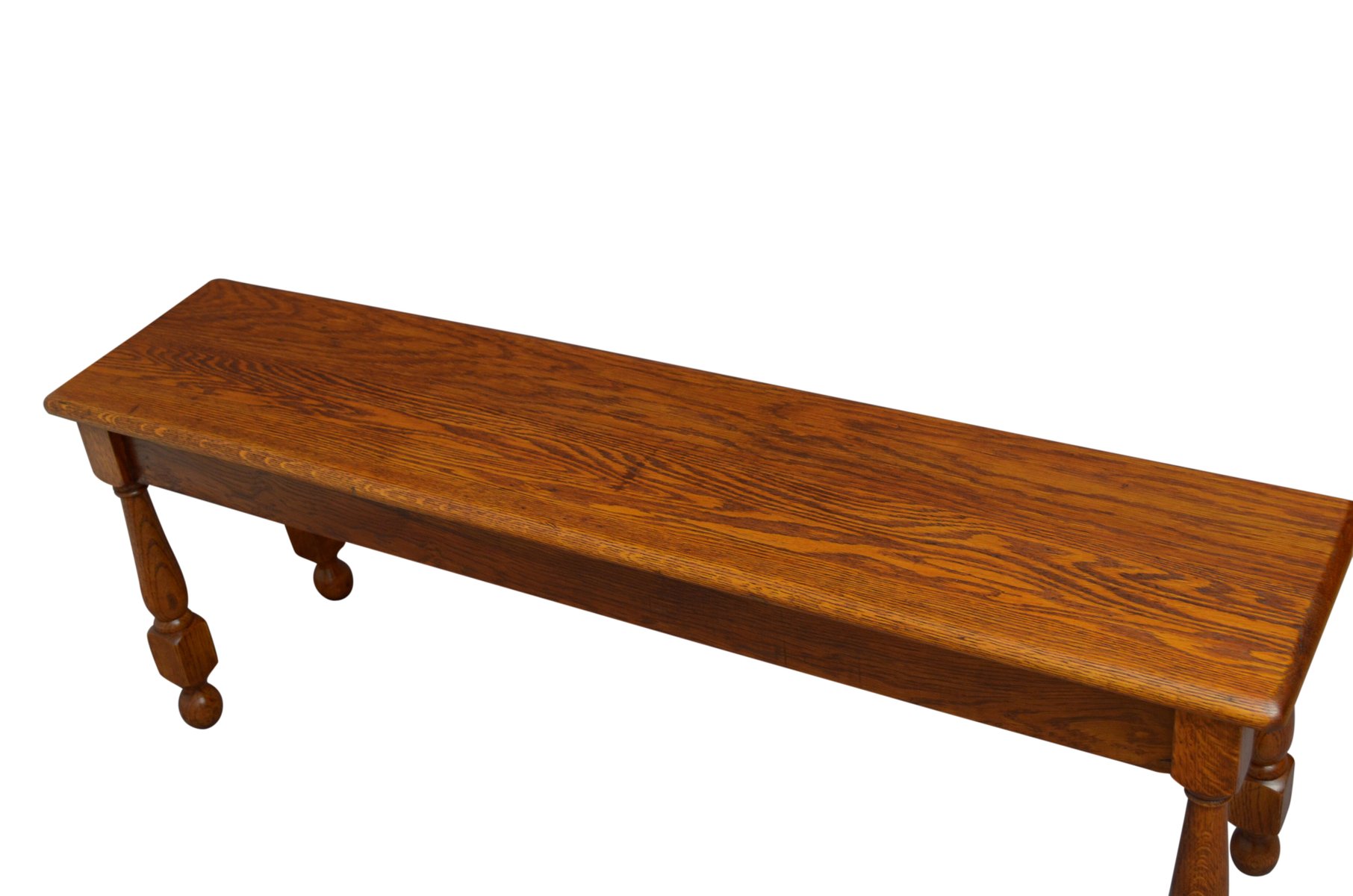 Early 20th Century Solid Oak Bench bei Pamono kaufen