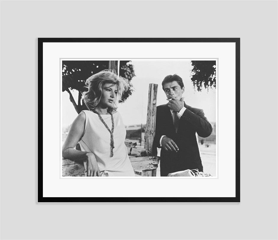 Alain Delon and Monica Vitti Archival Pigment Print Framed in Black for ...