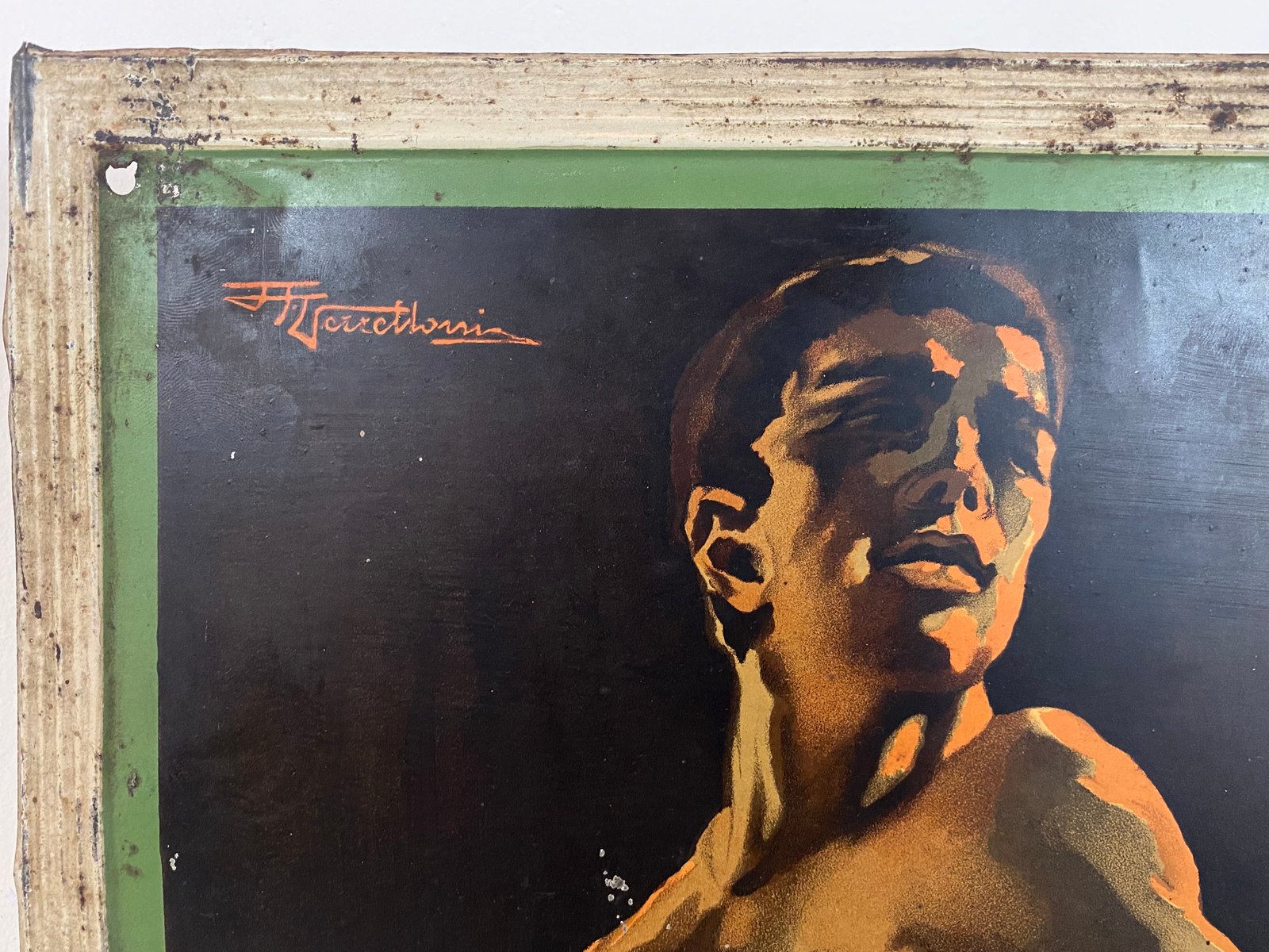 Italian Tin Advertising Sign from Bachtold Engines for sale at Pamono