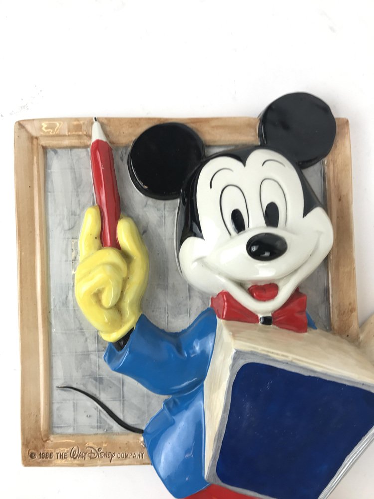 Vintage Disney Majolica Wall Decoration of Mickey Mouse Teacher, Italy ...