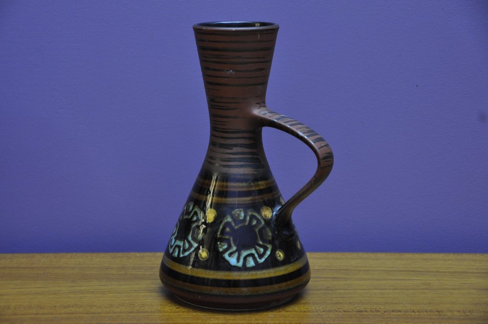 Porcelain Hand-Painted Pitcher from West Germany Art Pottery en vente ...