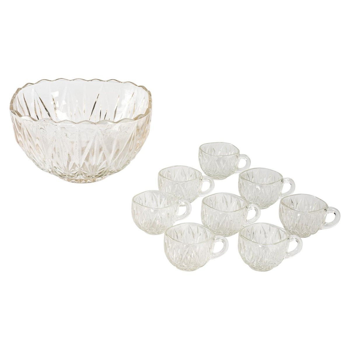 Crystal Punch Cups, 1950s, Set of 9 for sale at Pamono