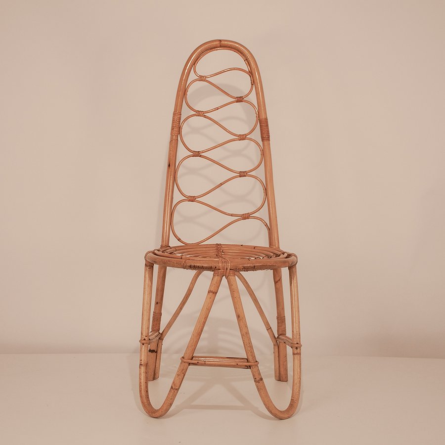 Spanish Rattan Chair, 1960s for sale at Pamono