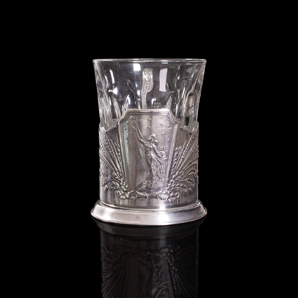 Vintage Russian Silver Sputnik Podstakannik Cups, 1950s, Set of 2 bei ...