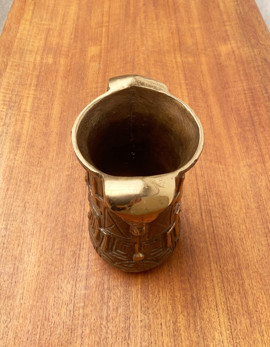 Vintage German Brutalist Bronze Totem Pot by Horst Dalbeck for HDV ...