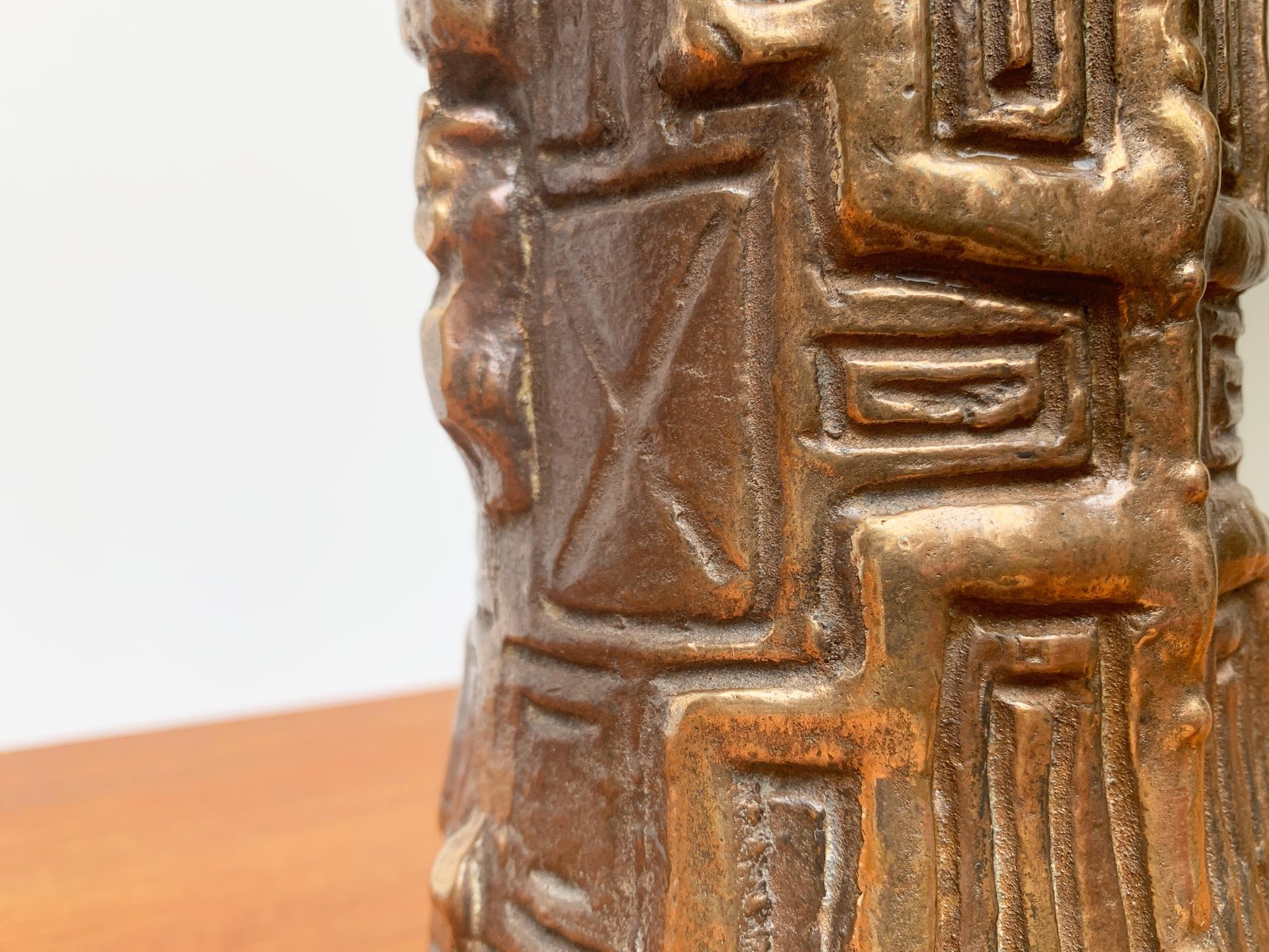 Vintage German Brutalist Bronze Totem Pot by Horst Dalbeck for HDV ...