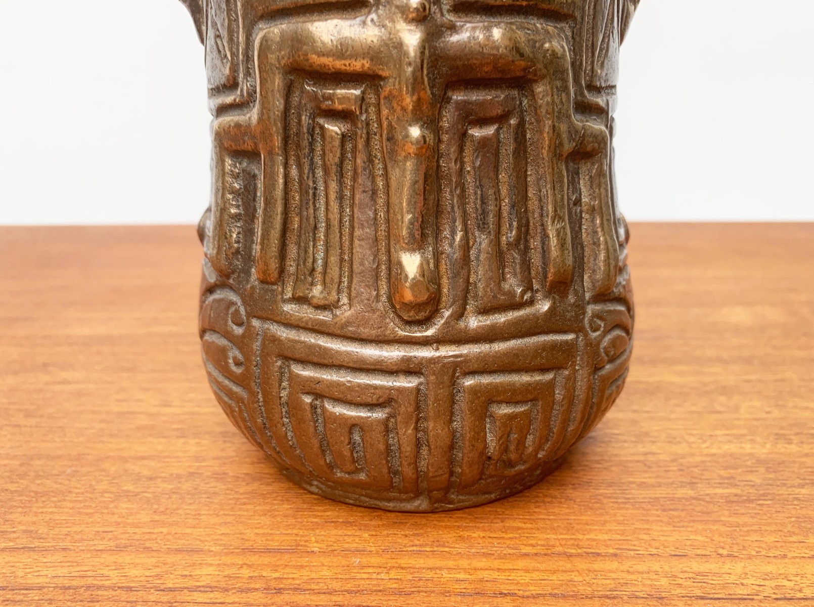 Vintage German Brutalist Bronze Totem Pot by Horst Dalbeck for HDV ...