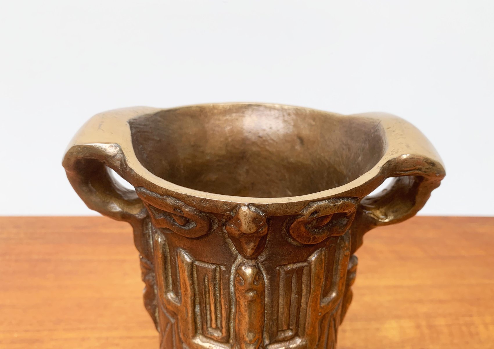 Vintage German Brutalist Bronze Totem Pot by Horst Dalbeck for HDV ...