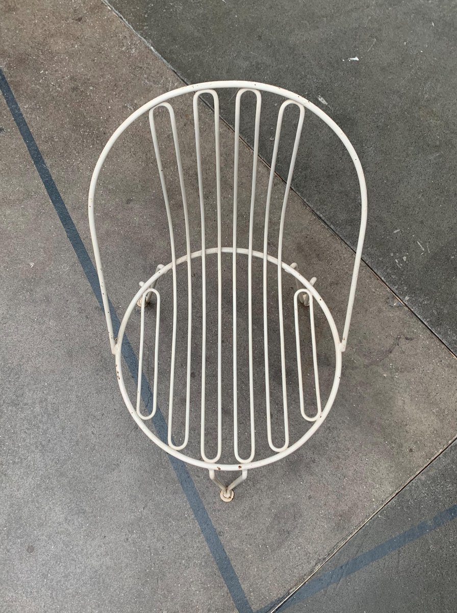 Set of Mid-Century German Metal Garden Chairs from Mauser Werke Waldeck ...